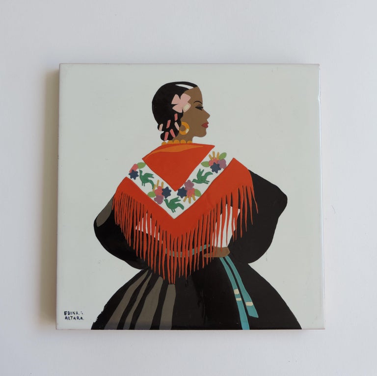 Edina Altara Traditional Dress Tiles, Italy, 1940s at 1stDibs | gio ...