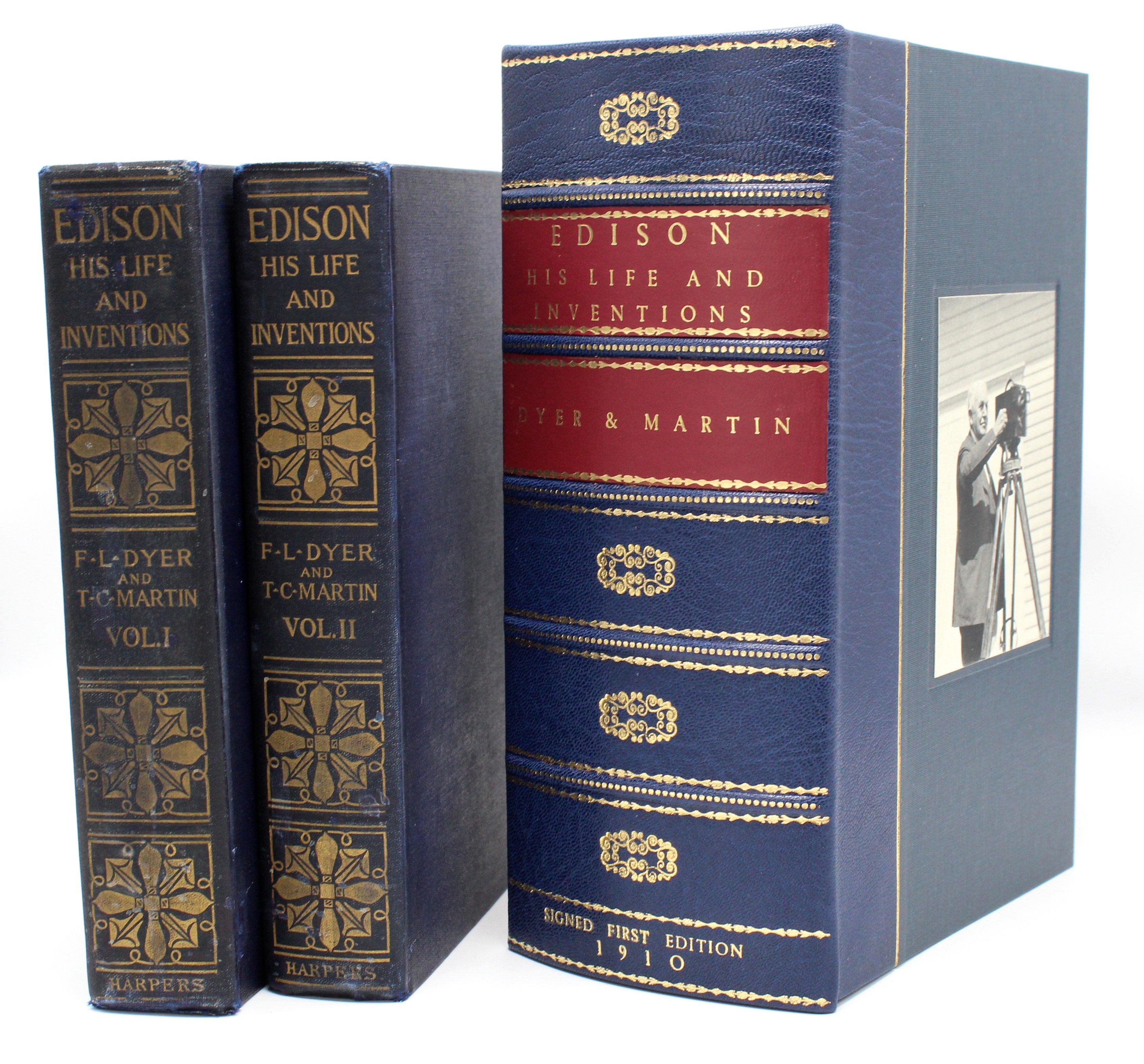 Edison His Life and Inventions by Dyer and Martin, Signed by Edison ...