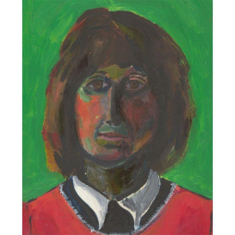 Edith Birkin – „Edith Birkin (1927-2018) – Acryl, Selbstporträt des 20 ...