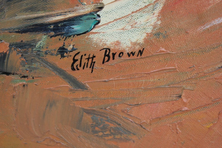 Edith Brown - Mid Century Modern Floral Abstract at 1stDibs