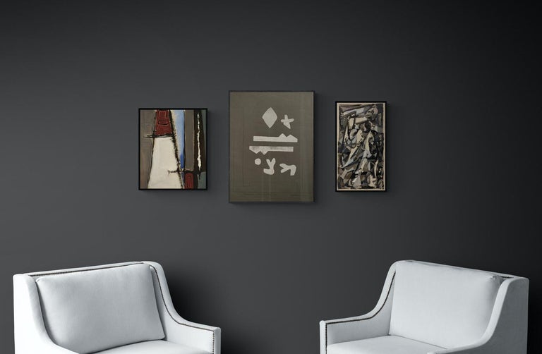 Edith Isaac-Rose - 1971 Gouache and Pencil Abstract NYC Female Artist ...