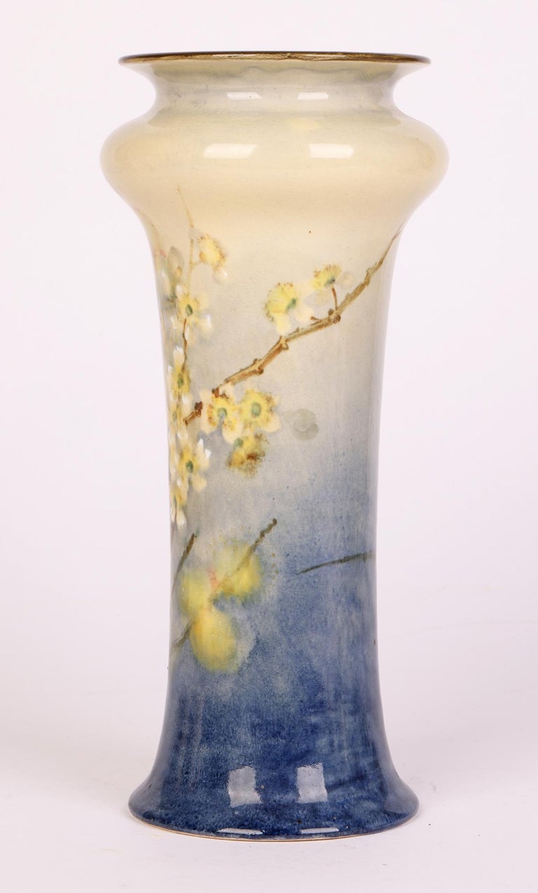 Edith Jane Gillman Doulton Lambeth Faience Floral Painted Vase at 1stDibs