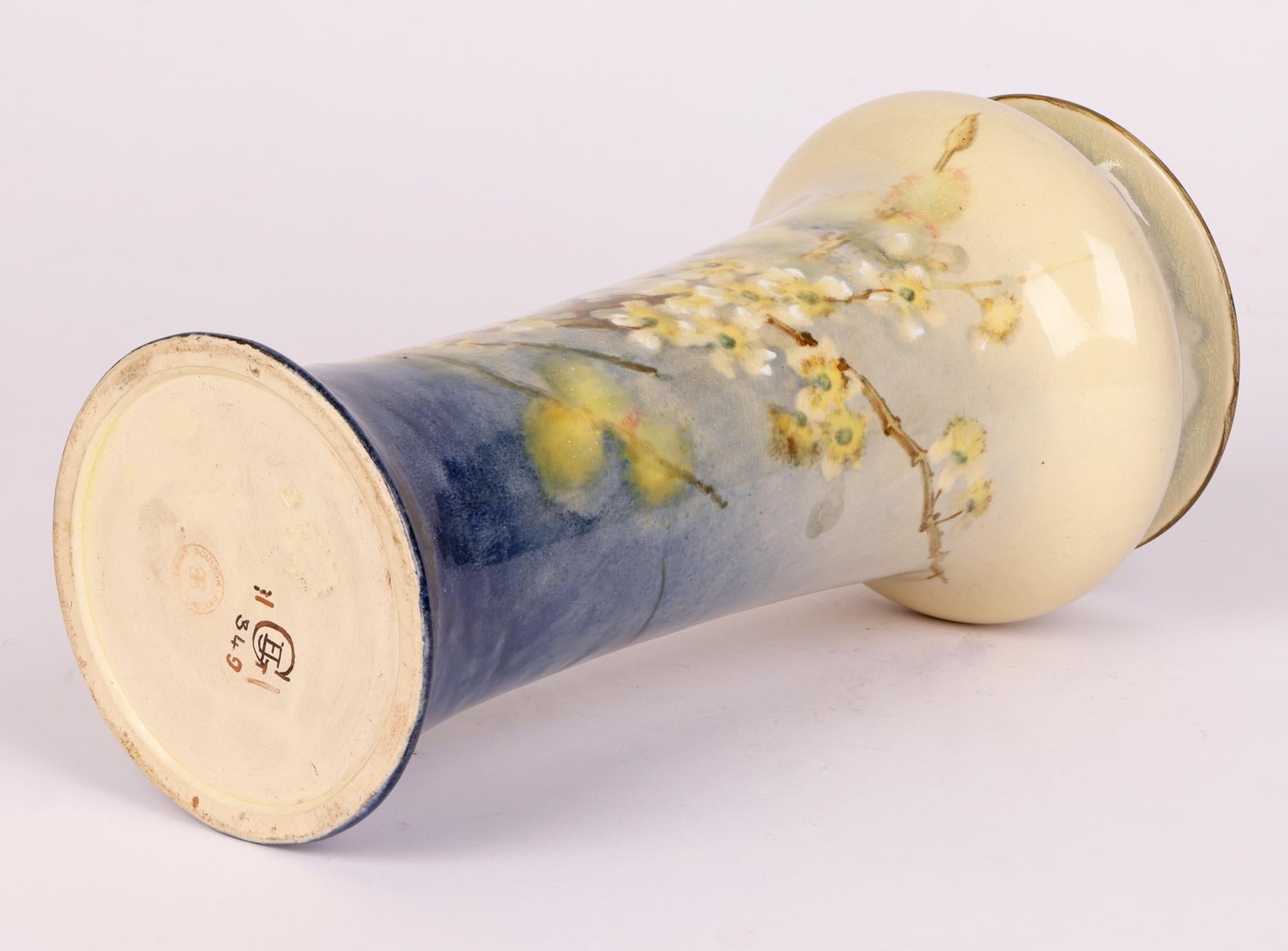 Edith Jane Gillman Doulton Lambeth Faience Floral Painted Vase at 1stDibs