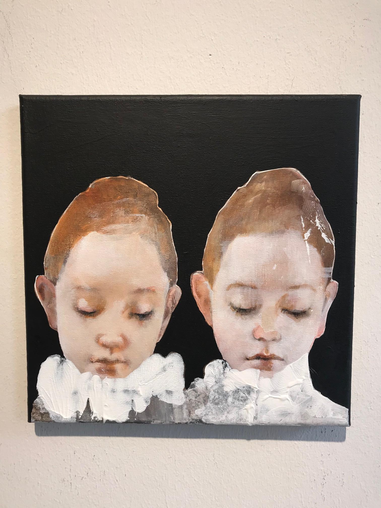 Edith Snoek - ''Two Girls'' Dutch Contemporary Portrait Painting of Two ...