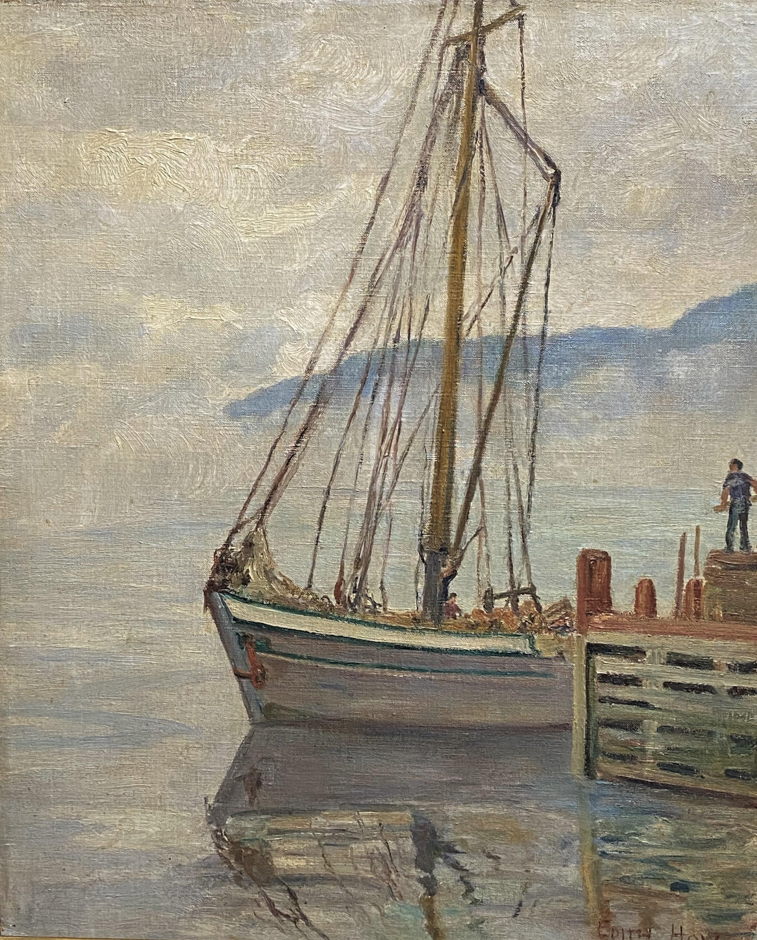 Edith Stewart Hoyt - Gloucester Harbor View by Edith Hoyt, Oil on ...