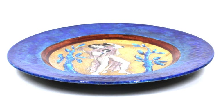 Edith Varian Cockcroft Art Deco Ceramic Charger Plate with Exotic ...
