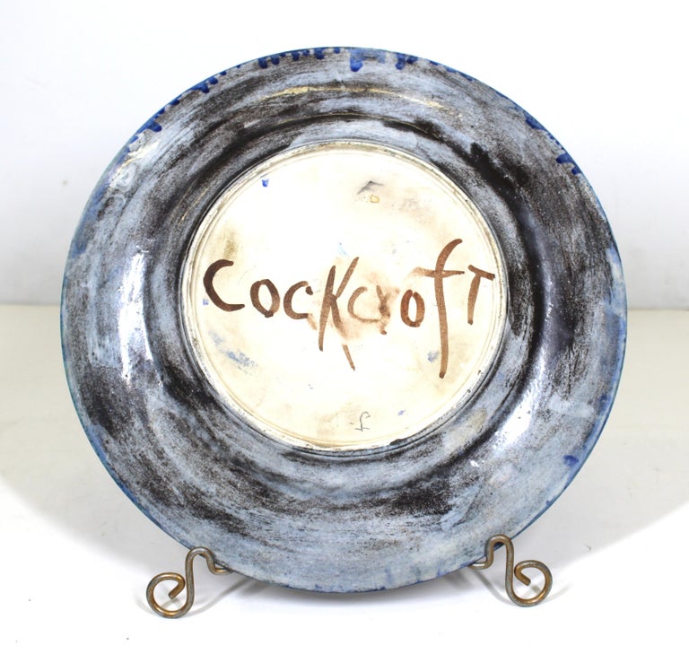 Edith Varian Cockcroft Art Deco Ceramic Charger Plate with Exotic ...
