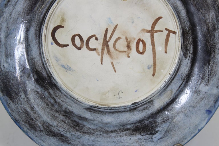 Edith Varian Cockcroft Art Deco Ceramic Charger Plate with Exotic ...