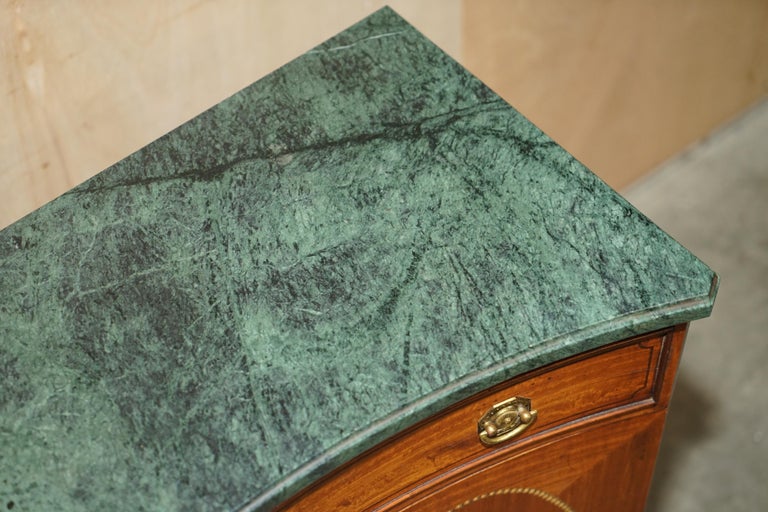 Editors Choice Pair of Antique Sheraton Revival Marble Topped Concave ...