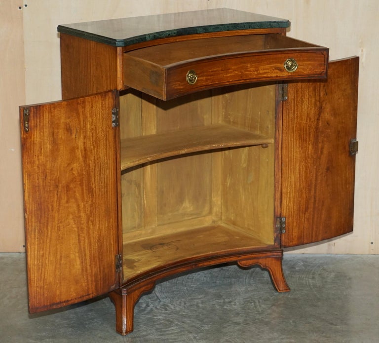 Editors Choice Pair of Antique Sheraton Revival Marble Topped Concave ...