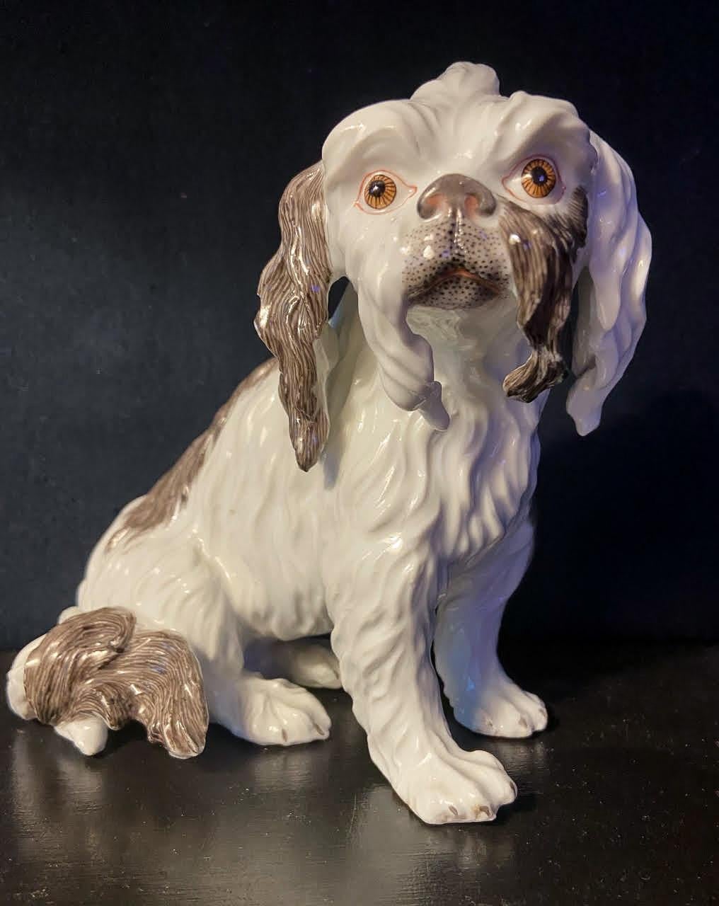 Edmé Samson - Retrato de perro de porcelana: Cavalier King Charles-Edmé ...