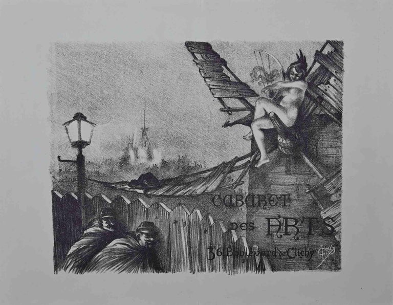Edmond Gros - Cabaret des Arts - Original Etching by Edmond Gros - 1902 ...