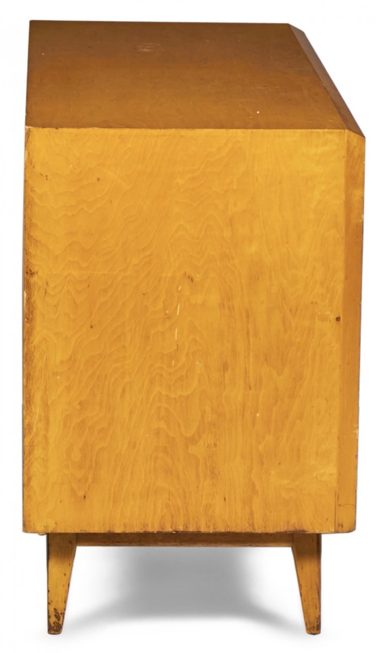 Edmond J. Spence Midcentury Swedish Burled Birch Wavefront Chest For ...