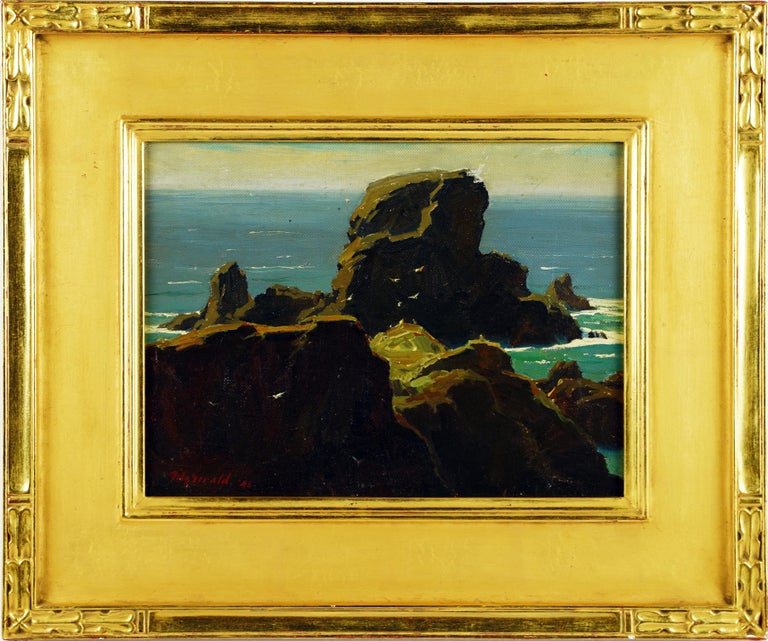 Edmond James Fitzgerald - Antique Impressionist Oregon Coastal Signed ...