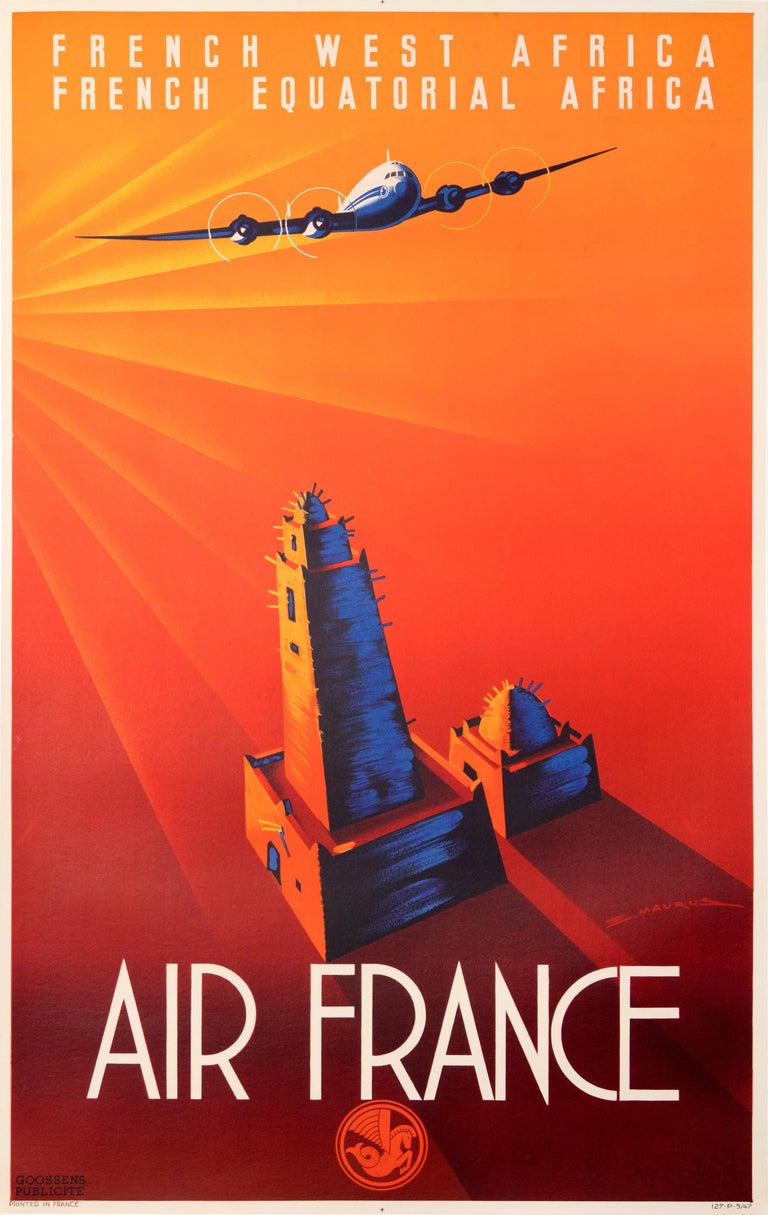 Edmond Maurus - "Air France - French West Africa" Timbuktu, Mali ...
