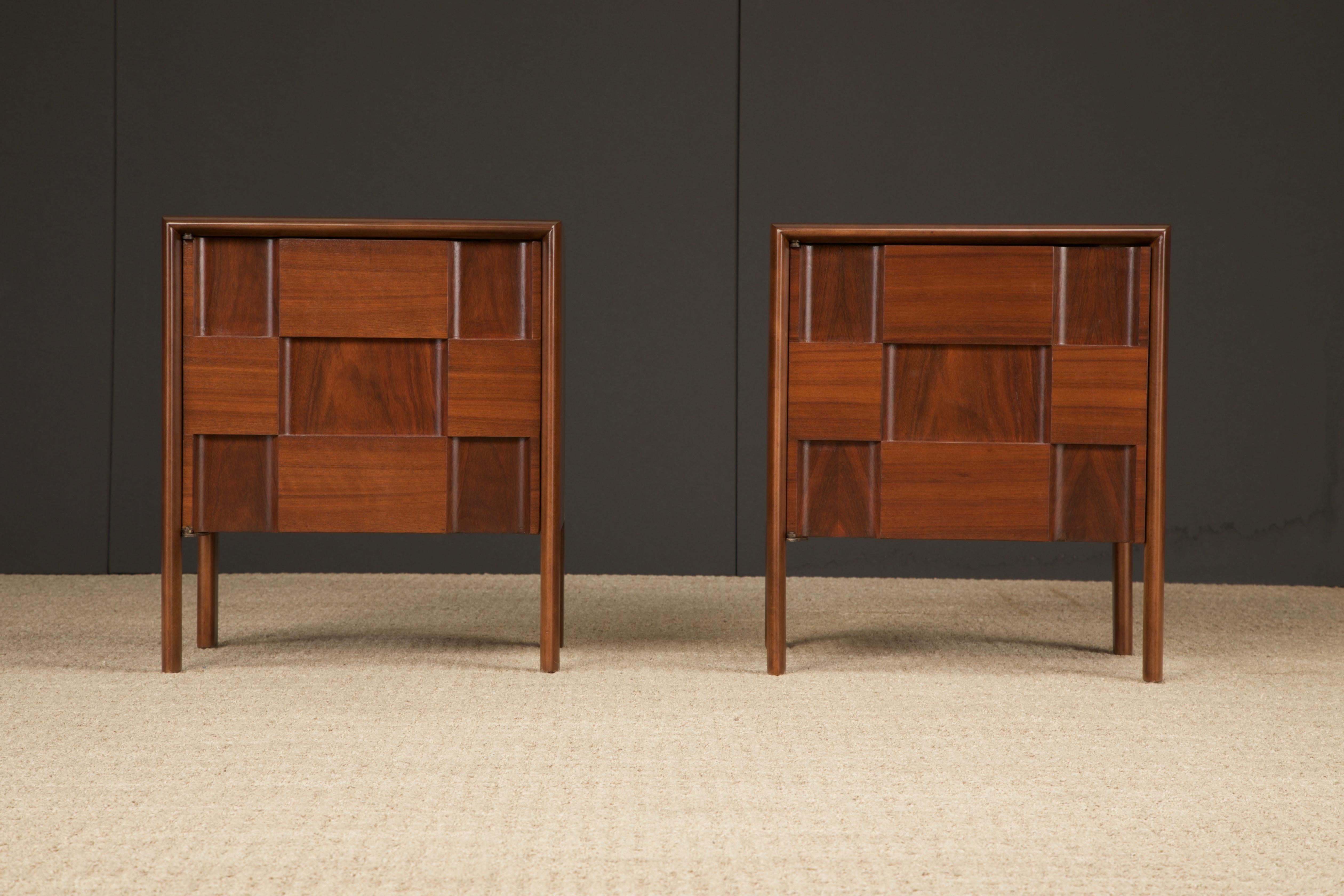Edmond Spence Checkerboard Nightstands or End Tables, c 1950 Sweden ...