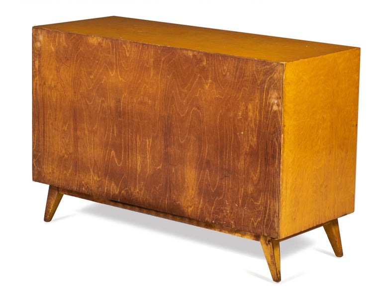 Edmond Spence Swedish Mid-Century Wave Front Birchwood Veneer Chest of ...