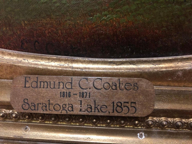 Edmund C. Coates - "View of Saratoga Lake, " Edmund Coates, Hudson ...