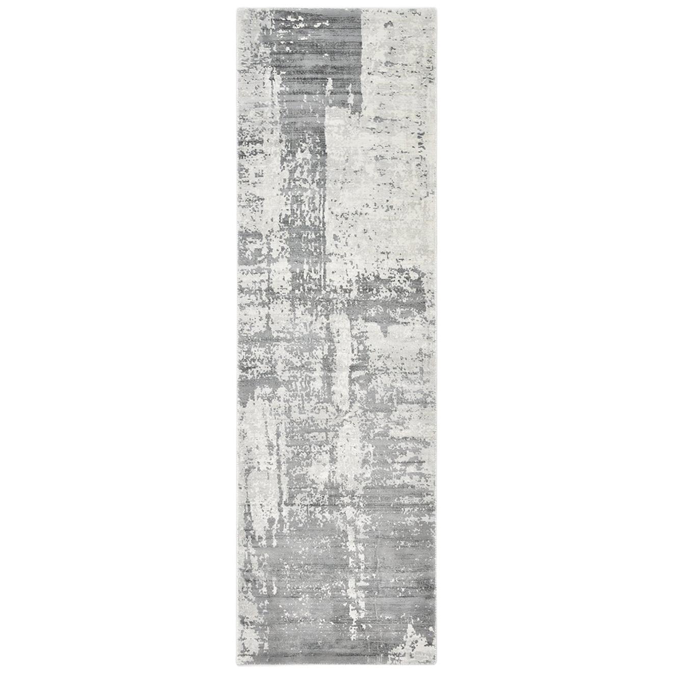 Abstract Viscose Contemporary Handwoven Rug, 8' x 10' For Sale at 1stDibs