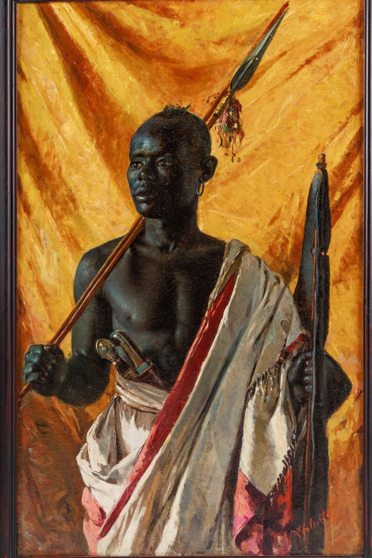 Edmund Walenta - A Rare Orientalist Portrait of a Nubian Guard, by ...