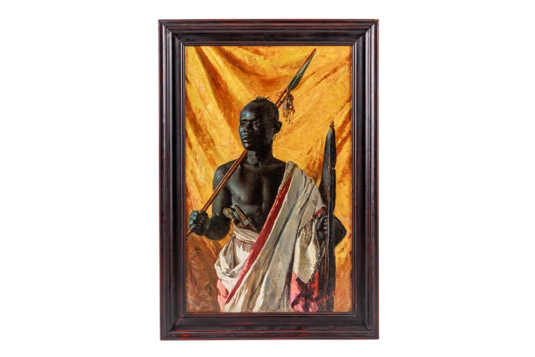 Edmund Walenta - A Rare Orientalist Portrait of a Nubian Guard, by ...