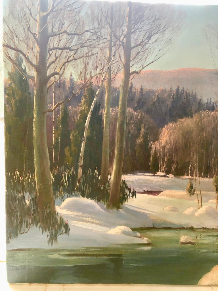 Edna Engelhardt "Snow Scene" For Sale at 1stDibs