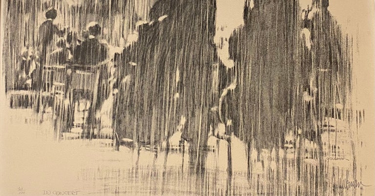 Edna Glaubman, Miami Florida Modern Artist Lithograph Titled "in ...