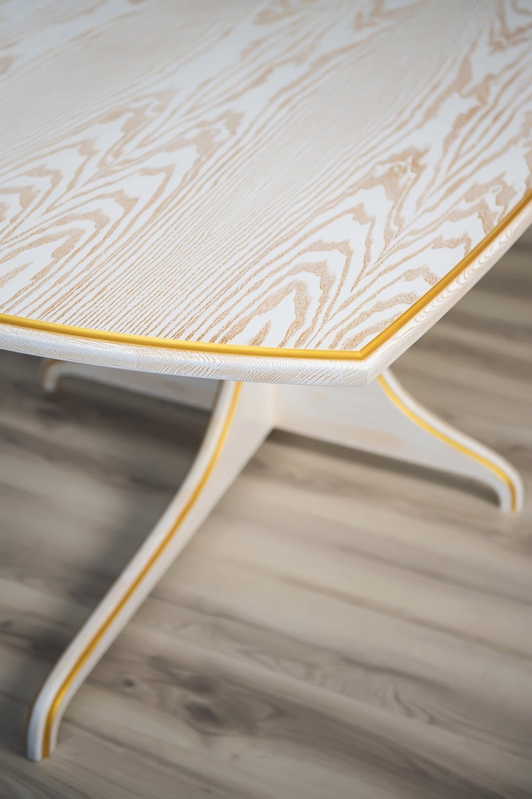 Edna White Solid Wood Dining Table For Sale at 1stDibs