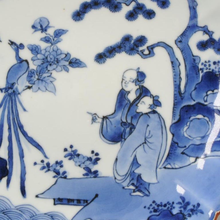 Edo Period 1680-1690 Japanese Porcelain Dish Kakiemon Figures Bird ...