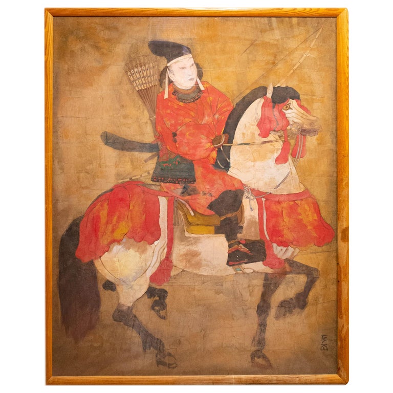 Edo Period, Early 19th Century, Painting of a Nobleman Warrior at 1stDibs