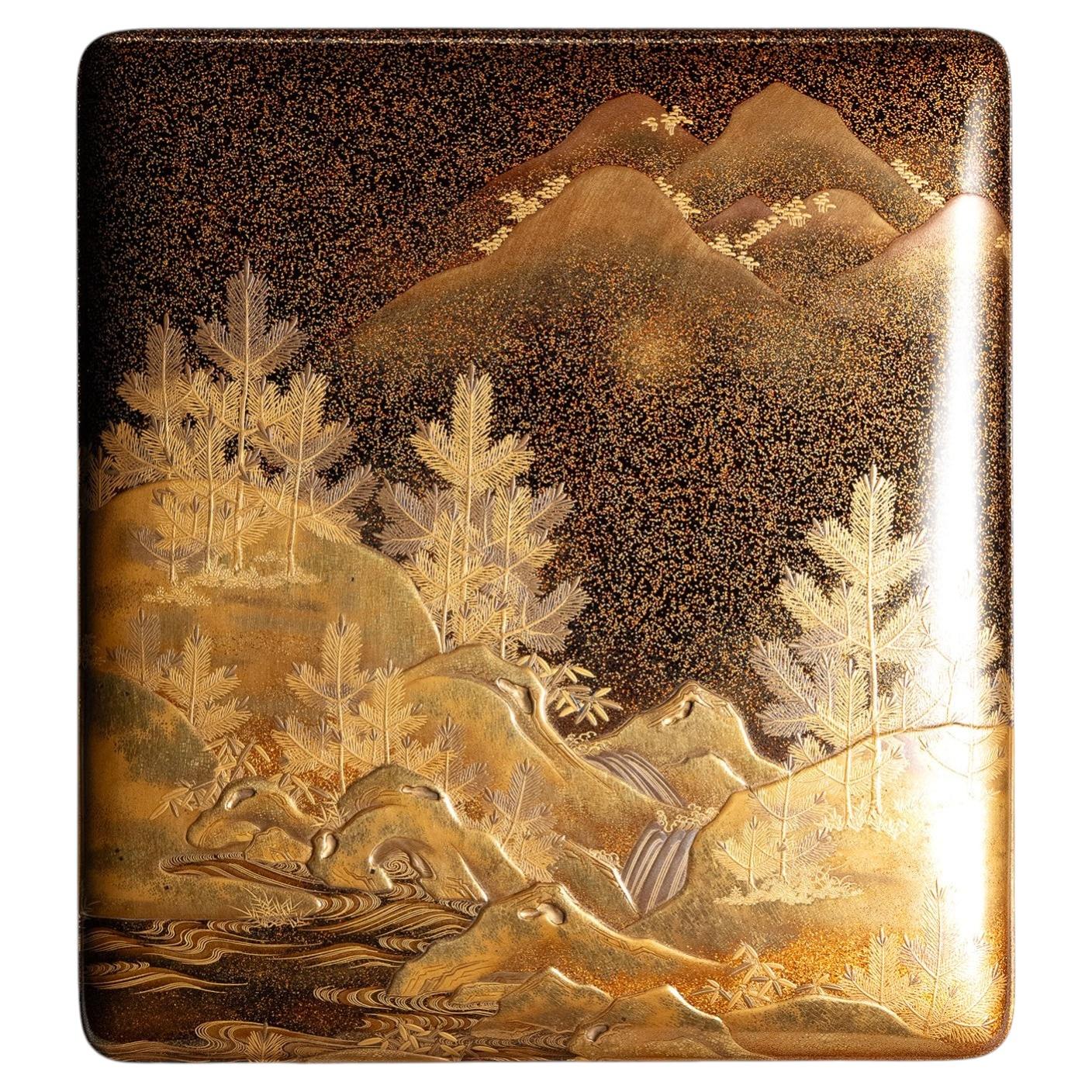 Edo Period Korin Style Maki-e and Raden Deer Suzuribako For Sale at 1stDibs