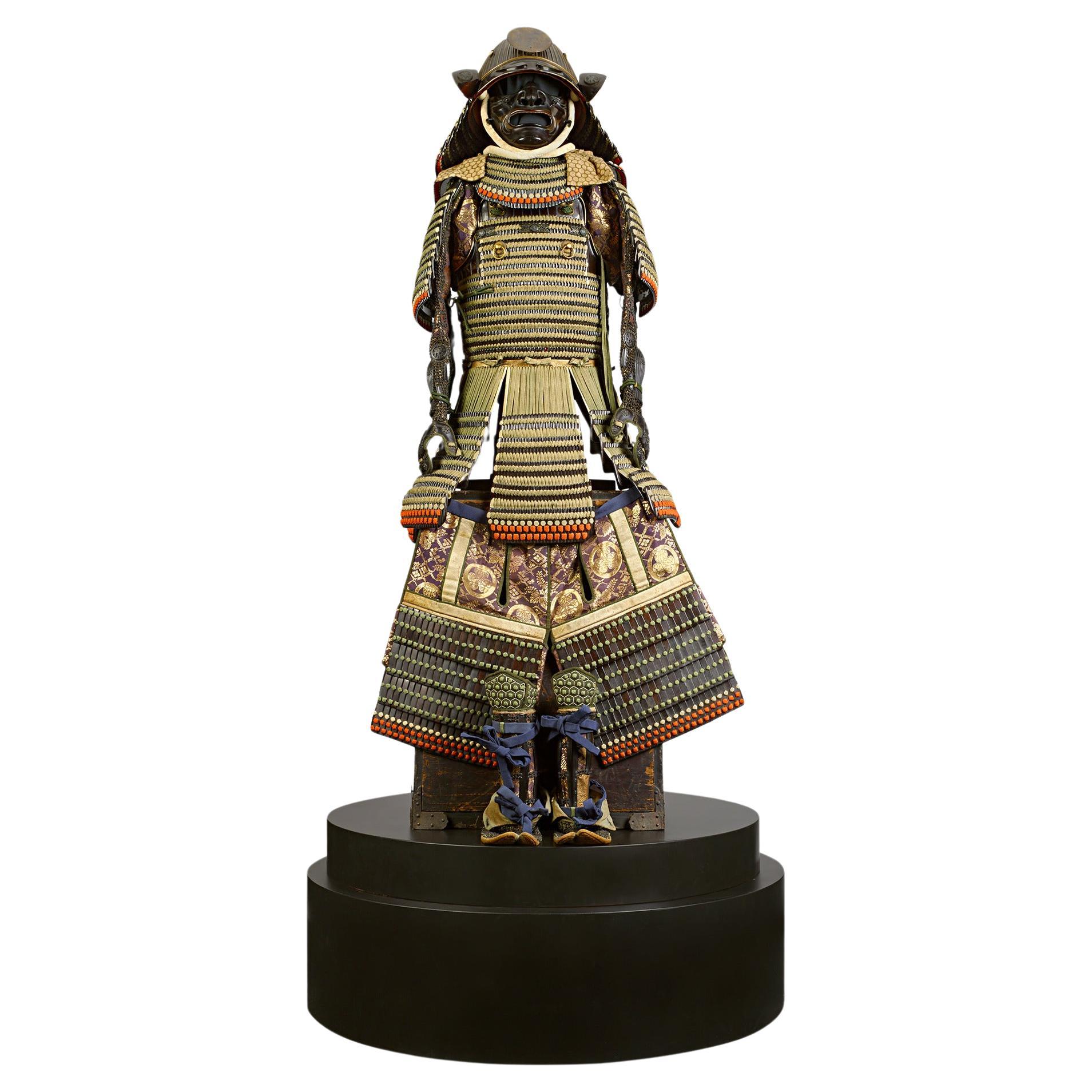 Edo-period Green-Laced Samurai Suit For Sale at 1stDibs