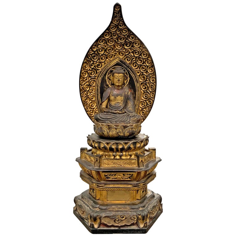 Edo Period Japanese Bodhisattva Shrine For Sale at 1stDibs