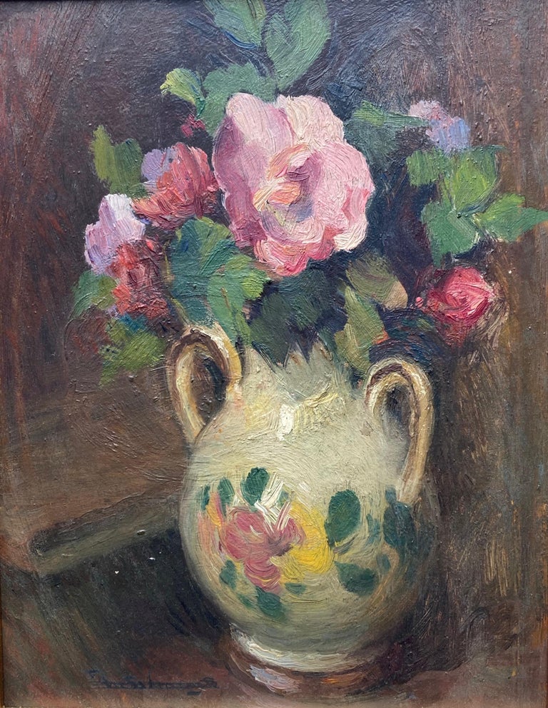 Edouard Ansaloni - Edouard Ansoloni, Still life of summer flowers For ...
