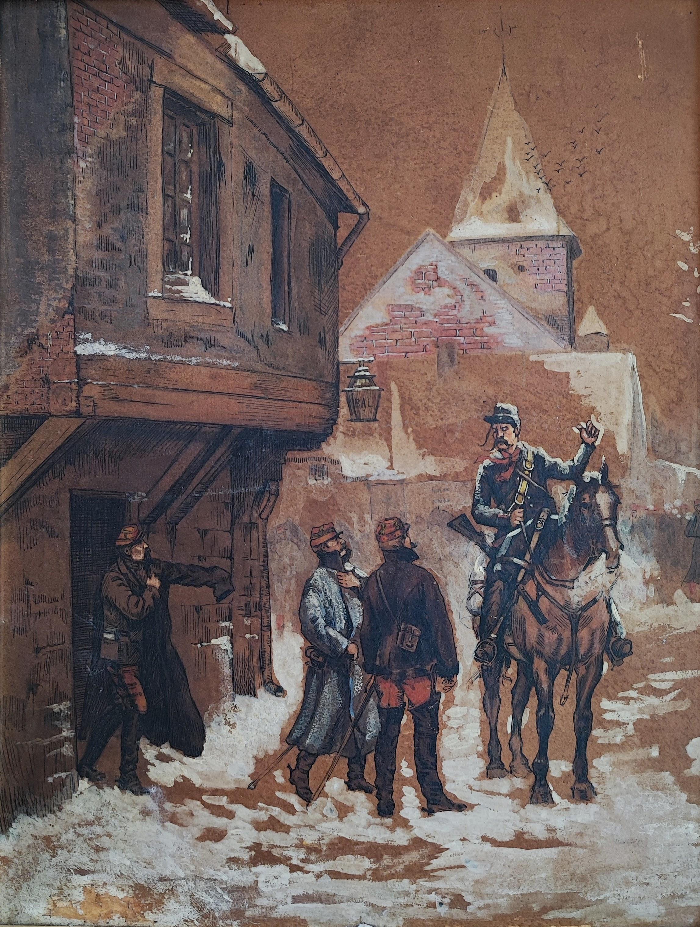 Edouard Castre - Militares en debate en venta en 1stDibs