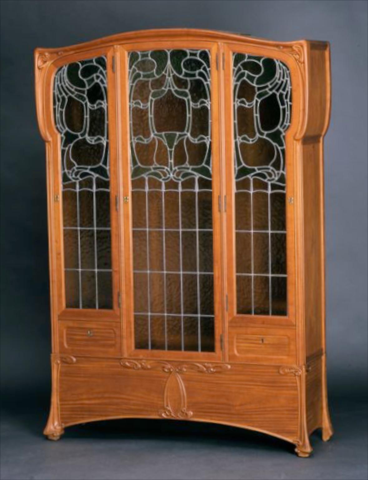 Edouard Colonna Art Nouveau Paris "Bibliotheque Victor Hugo" Cabinet ...