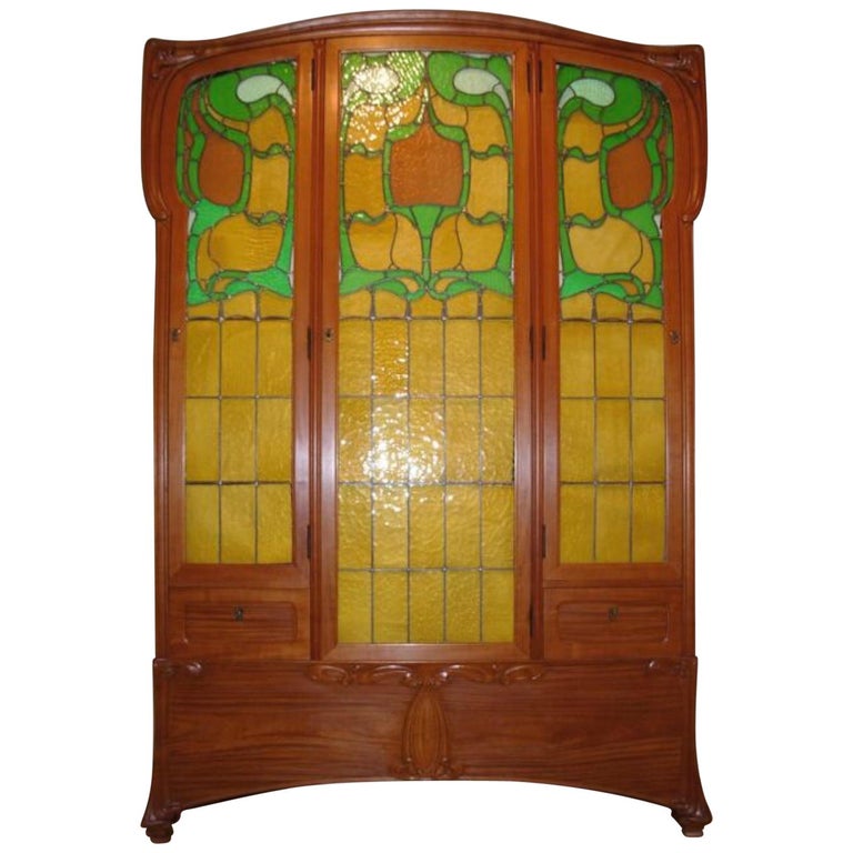 Edouard Colonna Art Nouveau Paris "Bibliotheque Victor Hugo" Cabinet ...