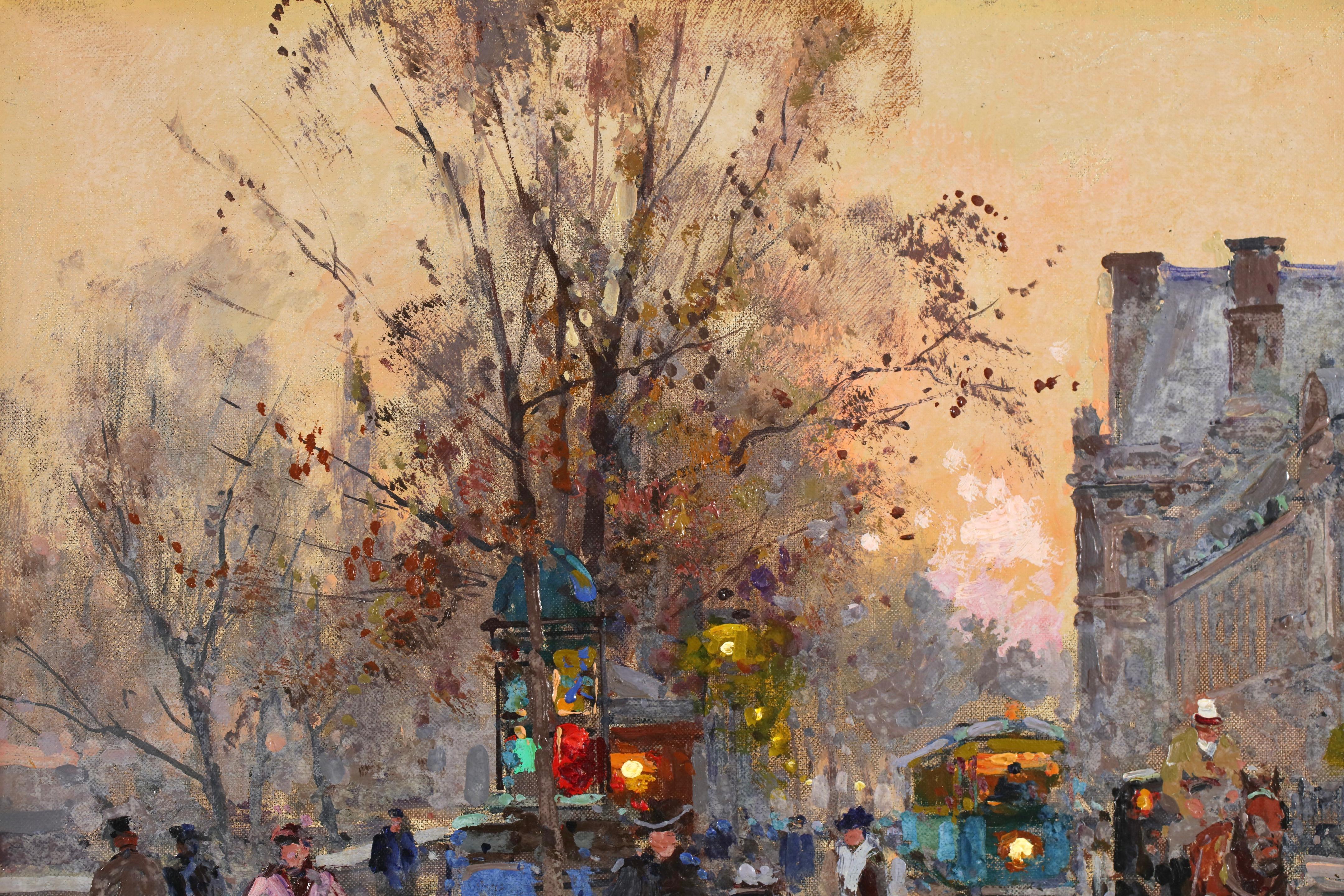 Édouard Leon Cortès - Le Quai du Louvre - Impressionist Figures in ...