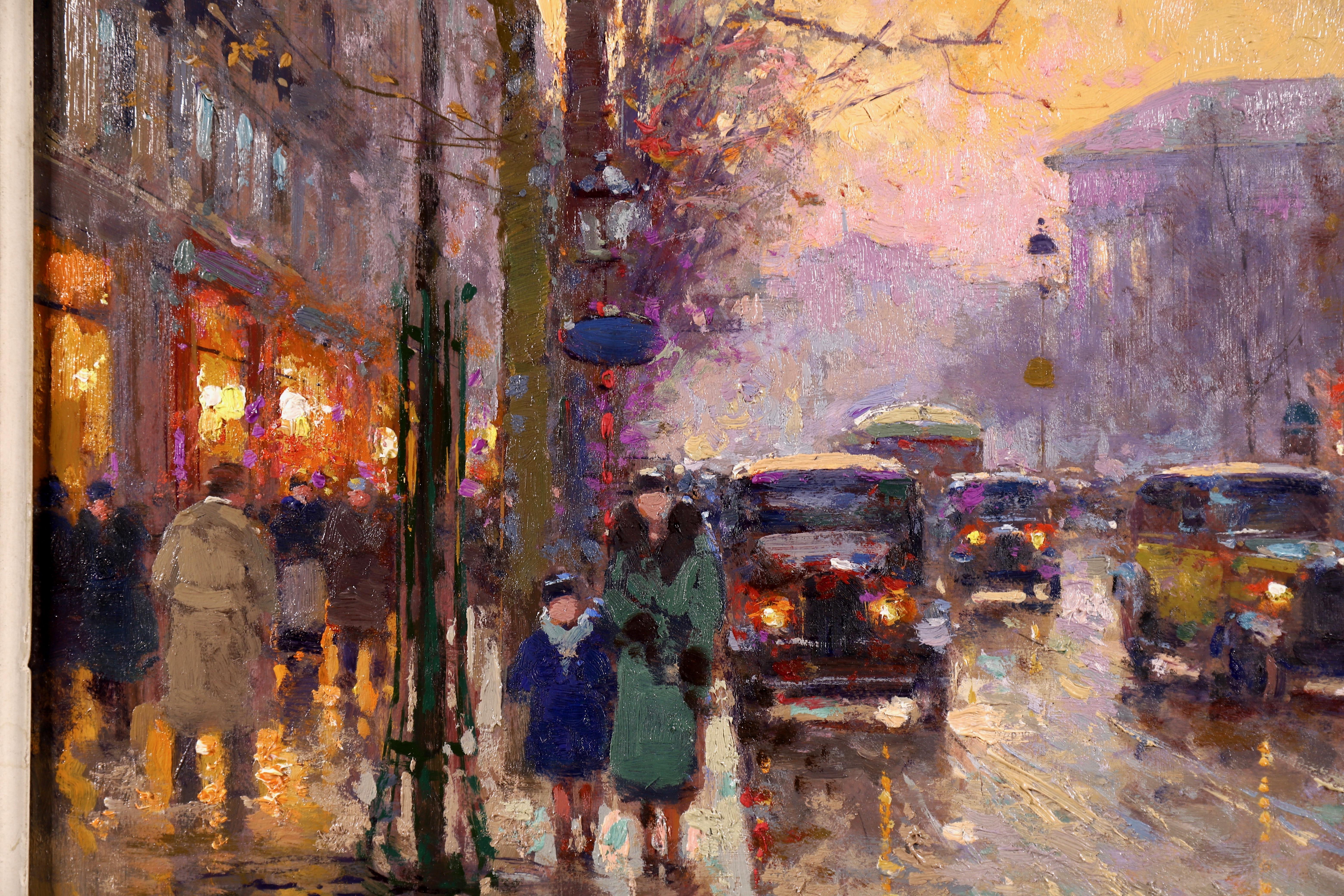 Édouard Leon Cortès - Paris - Place de La Madelaine - 20th Century Oil ...