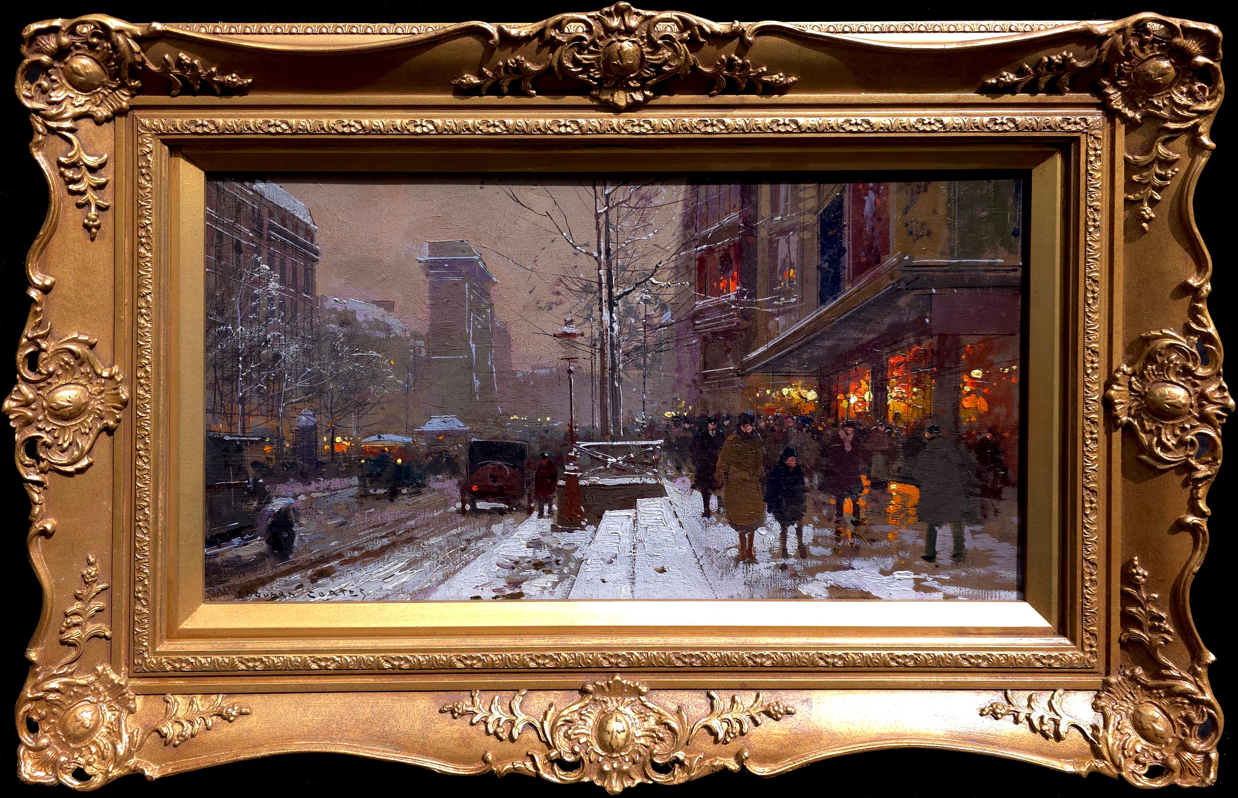 L. Francis - "Carriages at La Madeleine" Post-Impressionist Parisian ...