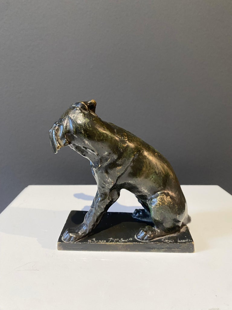 Edouard-Marcel Sandoz - Chien à la sauterelle, Sandoz, Dog, Sculpture ...
