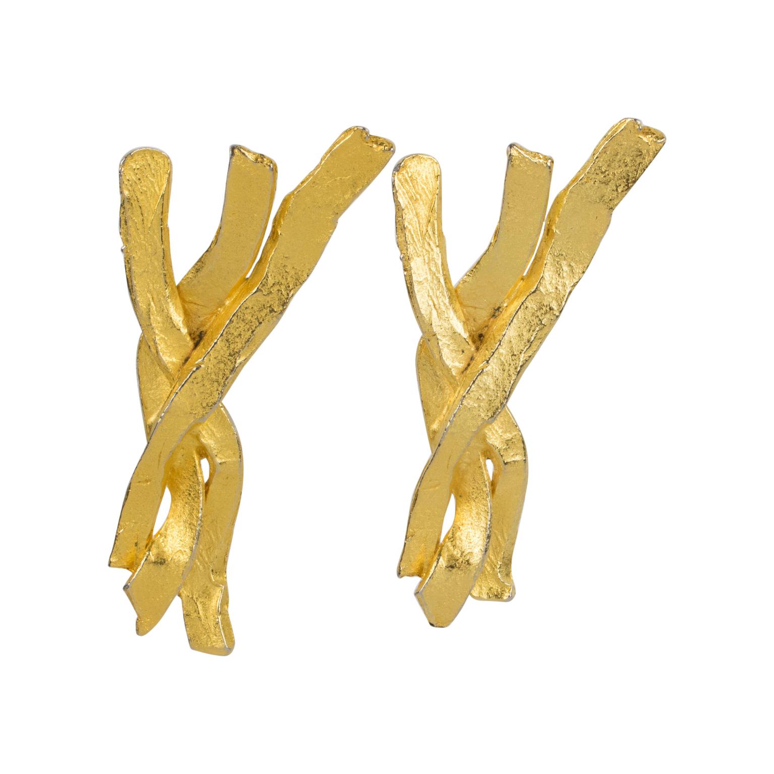 Colorful Edouard Rambaud french byzantine earrings 80s For Sale at 1stDibs