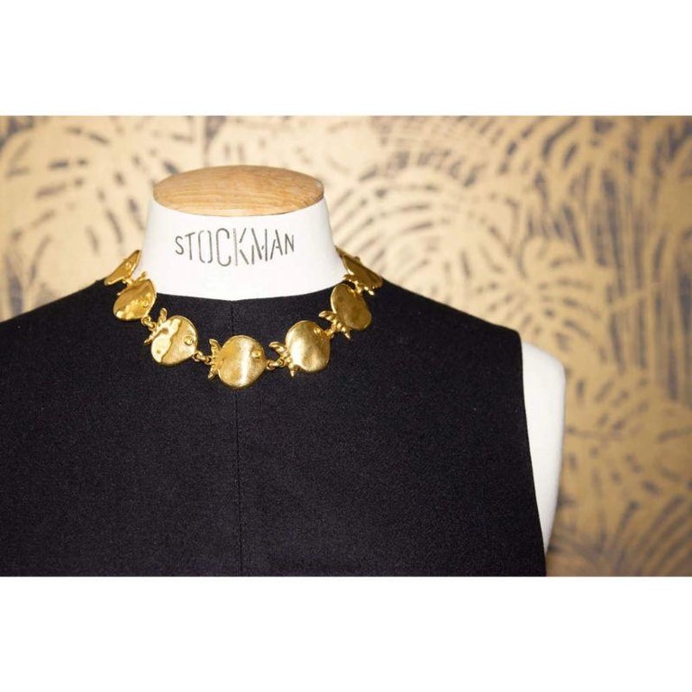 Edouard Rambaud Vintage Couture Fish Necklace, 80s For Sale at 1stDibs