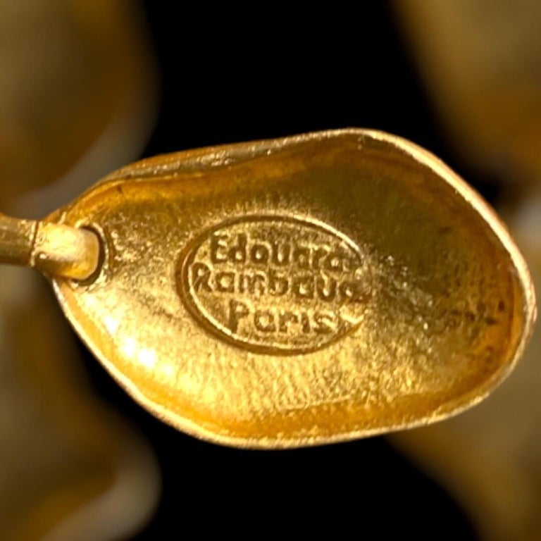 EDOUARD RAMBAUD vintage earrings For Sale at 1stDibs