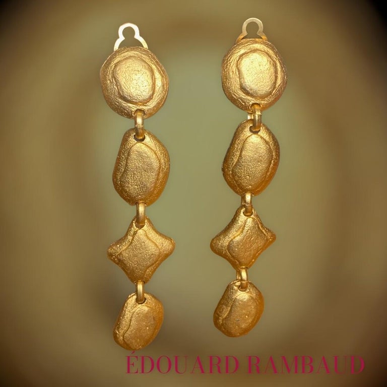 EDOUARD RAMBAUD vintage earrings For Sale at 1stDibs