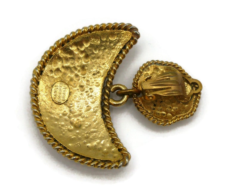 EDOUARD RAMBAUD Vintage Massive Jewelled Dangling Earrings For Sale at ...