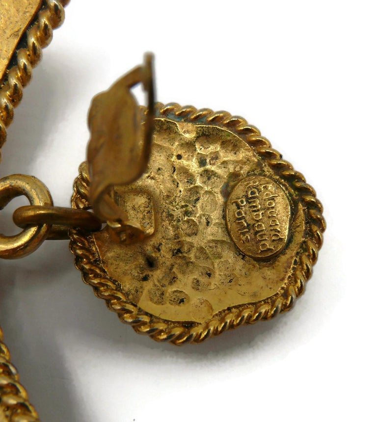 EDOUARD RAMBAUD Vintage Massive Jewelled Dangling Earrings For Sale at ...
