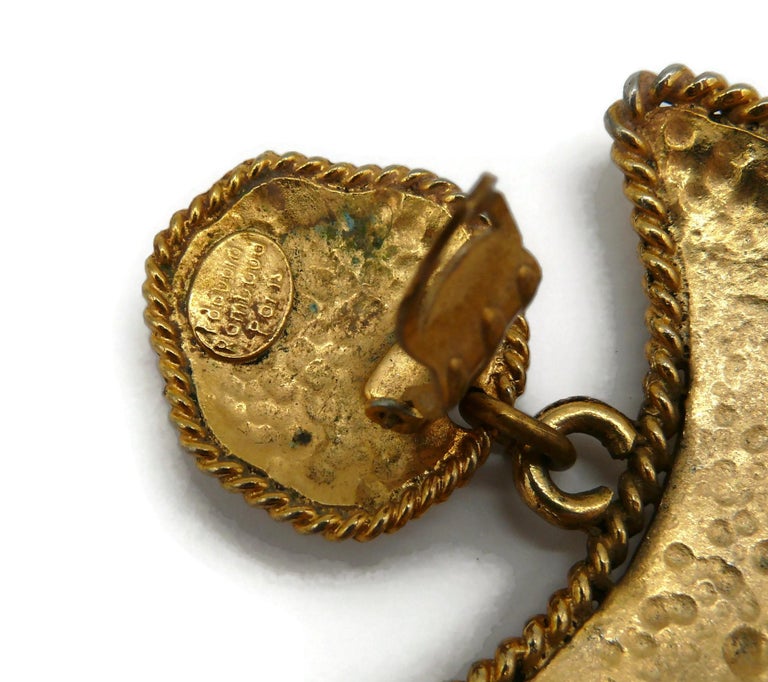 EDOUARD RAMBAUD Vintage Massive Jewelled Dangling Earrings For Sale at ...