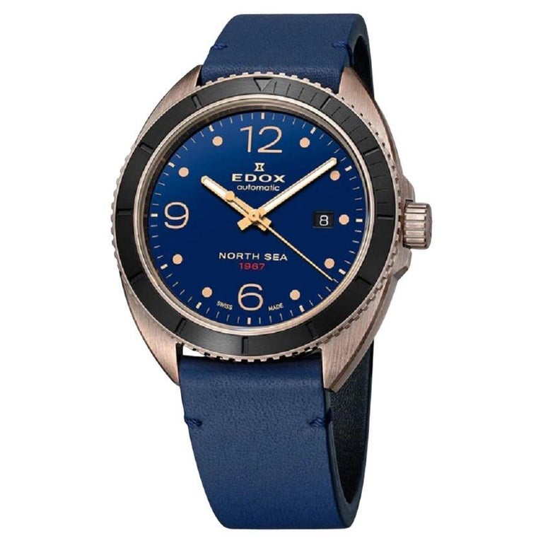 Edox North Sea 1967 Date Automatic Men's Watch 80118BRNBU1 For Sale at ...