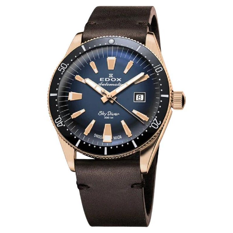 Edox Skydiver Date Automatic Limited Edition Men's Watch 80126BRNBUIDR ...